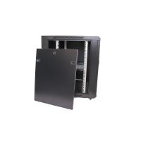 China Cold Rolled Steel Black Network Rack Cabinet with Glass Door and Wall Mount 600*600*600 for sale