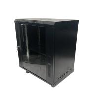 China 12U Indoor Wall Mount Double Section Network Cabinet 19 Inch Stock Black RAL9004 600x550mm for sale