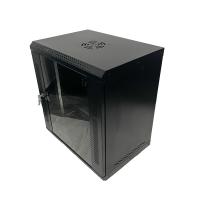 China 12U Indoor Wall Mount Double Section Network Cabinet 19 Inch Stock Black RAL9004 600x550mm for sale