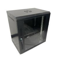 China 12U Indoor Wall Mount Double Section Network Cabinet 19 Inch Stock Black RAL9004 600x550mm for sale