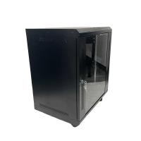 China 12U Indoor Wall Mount Double Section Network Cabinet 19 Inch Stock Black RAL9004 600x550mm for sale