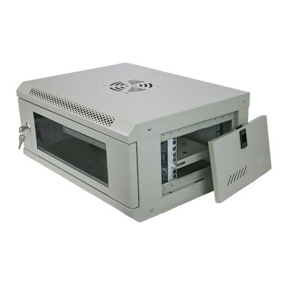China OEM 4U Server Rack Cabinet 19 Inch Wall Mounted SPCC Cold Rolled Steel Network Cabinet for sale