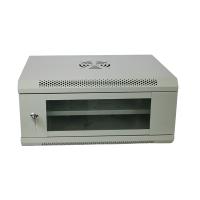 China 4U Wall Mount Network Data Cabinet Stainless Steel Deep Server Rack with Two Locking Keys for sale