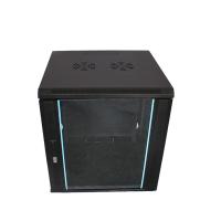 China Custom 19 Inch Black Network Rack Cabinet with Glass Door Metal Enclosure OEM Server for sale