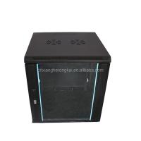China Custom 19 Inch Black Network Rack Cabinet with Glass Door Metal Enclosure OEM Server for sale
