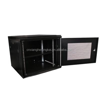 China 6U Wall Mounted Network Cabinet with Standard Server Rack Cabinet and Two Locking Keys for sale