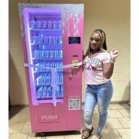 China Cheaper Price Small Vending Machine Customized pink Vending Machine for False Lashes and Cosmetic Items with Coin Cash apple Pay for sale