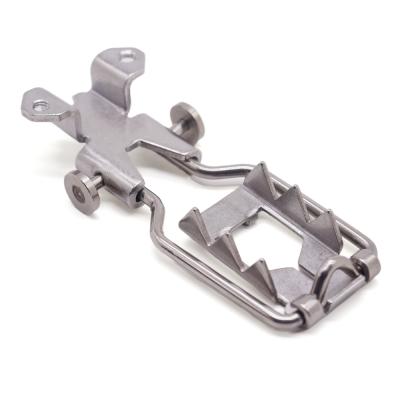 China 0.3-4mm Progressive Die Stamping Stainless Steel Clamp with ±0.1mm Precision and 1000+ pcs/hour Production for sale