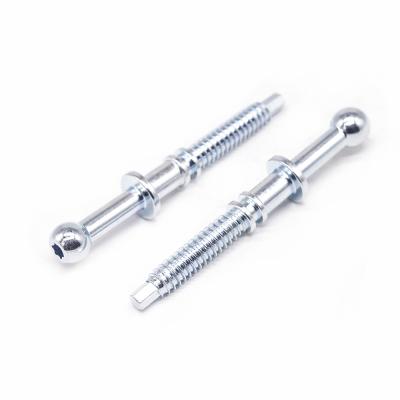 China Steel Ball Head Stepped Stud Auto Lathe Parts with ±0.01mm Tolerance and 3-Step Shoulder Design for Industrial Applications for sale