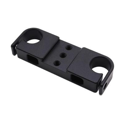 China Custom CNC Milled Black Anodized Aluminum Part with Threaded Holes | ±0.01mm Tolerance | 5-Axis Machining for sale