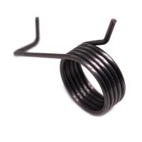 China Black Coated Torsion Springs with Straight and Bent Arms | 0.5-10mm Wire Diameter | Custom Coil Sizes 5-100mm for sale