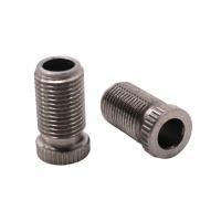 China Stainless Steel Knurled Head Threaded Fastener with Hollow End - ±0.01mm Precision Cylindrical Connector for sale