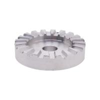 China Custom CNC Turned Aluminum Disc Gear with Peripheral Teeth and ±0.01mm Tolerance for Mechanical Power Transmission for sale