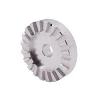 China Custom CNC Turned Aluminum Disc Gear with Peripheral Teeth and ±0.01mm Tolerance for Mechanical Power Transmission for sale
