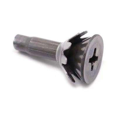 China Carbon Steel Phillips Flat Head Knurled Screw with Integrated Serrated Lock Washer - M3 to M12 Anti-Loosening Fastener for sale