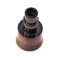China CNC Turned Stainless Steel Wine Bottle Stopper with ±0.01 mm Precision Sealing Rings and Brushed Brown PVD Finish for sale