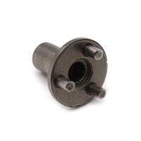 China CNC Machined Steel Flange Coupling with 3 Dowel Pins and Square Socket - ±0.01mm Tolerance for sale