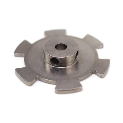 China Custom CNC Machined Stainless Steel Locking Disk with Non-Involute Teeth and Threaded Mounting Holes for Shaft Assembly for sale
