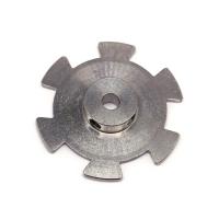 China Custom CNC Machined Stainless Steel Locking Disk with Non-Involute Teeth and Threaded Mounting Holes for Shaft Assembly for sale