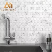 China Self-adhesive Aluminum Surface Metal Mosaic Tile Sticker for sale