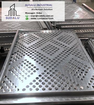 China SUDALU Aluminum Perforated Panel with Round Holes Pattern 3mm Aluminum CNC Curvel Panel for sale