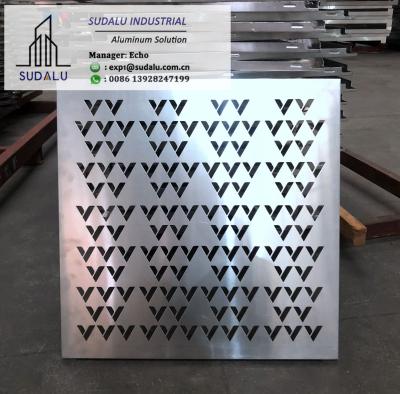 China SUDALU Aluminum Perforated Panel Decorative Pattern Aluminum Laser Cutting Panel Sheet for sale