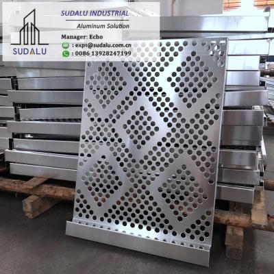 China SUDALU 30mm, 50mm diameter Aluminum Perforated Panel for Curtain Wall PDF Aluminum Curvel Sheets for sale