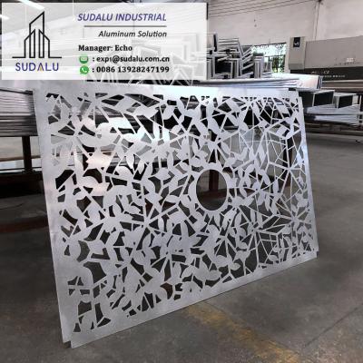 China SUDALU Aluminum Perforated Panel Building Decoration Customized Aluminum Laser Cutting Panel for sale