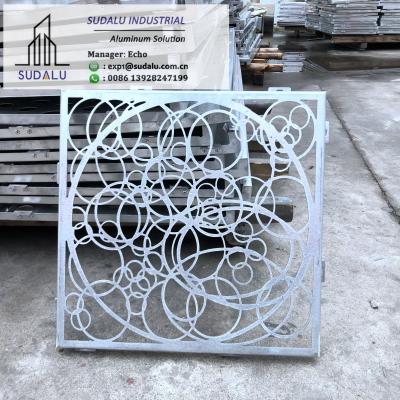 China SUDALU Aluminum Perforated Decorative Panel Customized Pattern Aluminum Laser Cutting Panel for sale