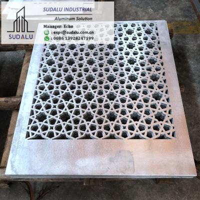 China SUDALU Aluminum Perforated Sheet Decorative Geometrical Pattern Aluminum Laser Cutting Panel for sale