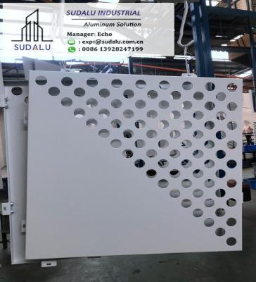 China SUDALU White Color Aluminum Curvel Panel Perforated Panel Export Package for sale