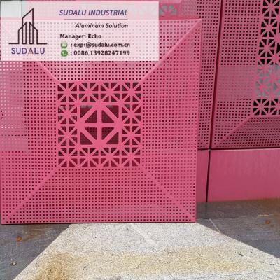 China SUDALU Interior/ Exterior Decoration Laser Cut Aluminum Cladding Wall Panel for sale