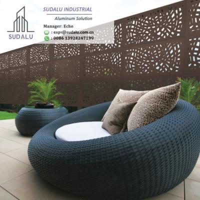China SUDALU Laser Cut PVDF Coating Aluminum Exterior Villa Fence Handrail Decoration Panel for sale