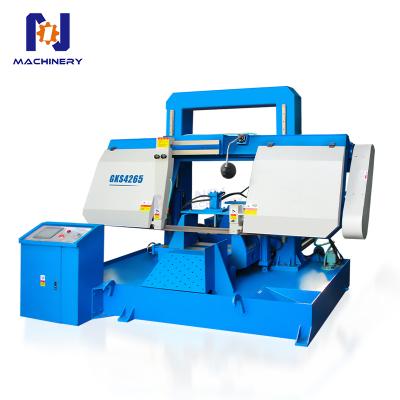 China GSK4265 Horizontal Band Saw Hydraulic PLC Control Semi Automatic Metal Cutting Machine for sale