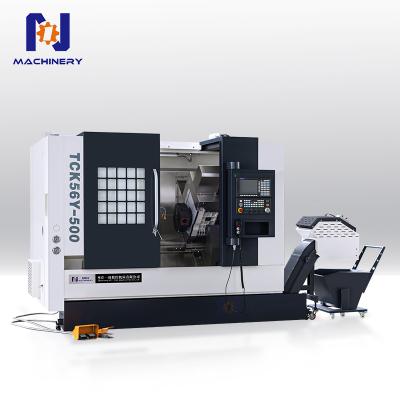 China TCK56Y High Accuracy Metal Cnc Lathe Machine Power Turret Slant Bed CNC Lathe Machine for sale