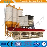China Skip Hopper Feeding System HZS25 Concrete Batching Plant for sale