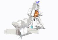 China Skip Hopper Feeding System HZS25 Concrete Batching Plant for sale