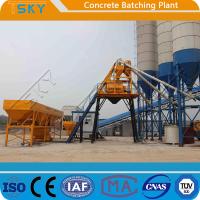China Skip Hoist Feeding HZS35 Concrete Batching Plant for sale