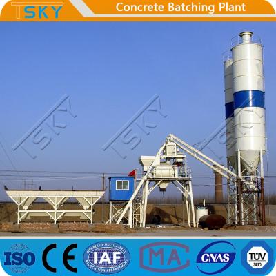 China Bucket Feeding HZS60 60m3/h Concrete Batching Plant for sale