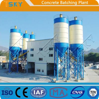 China Hydraulic Rod Discharge HZS60 Concrete Batch Mix Plant for sale