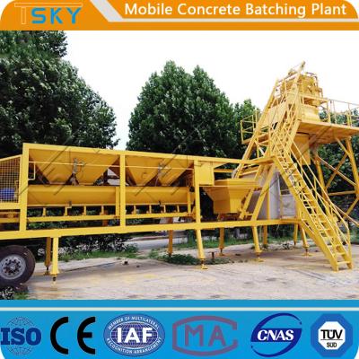 China AC 380V 50HZ HZS25 25m³/h Mobile Concrete Batching Plant for sale