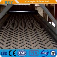 China 30° Inclination multi Corss Strip Pattern Rubber Conveyor Belt for sale