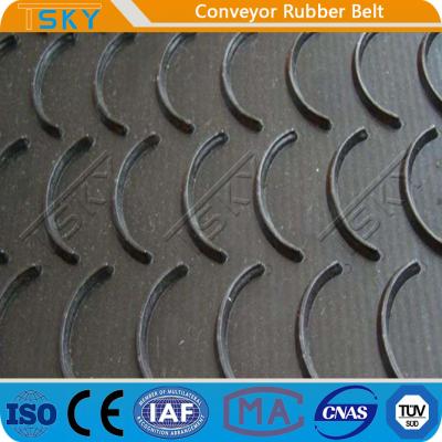 China CEMA Fan Shape 300mm Chevron Rubber Conveyor Belt for sale