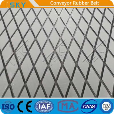 China Diamond Grooved Rubber Conveyor Belt Diamond Rubber Sheet for sale