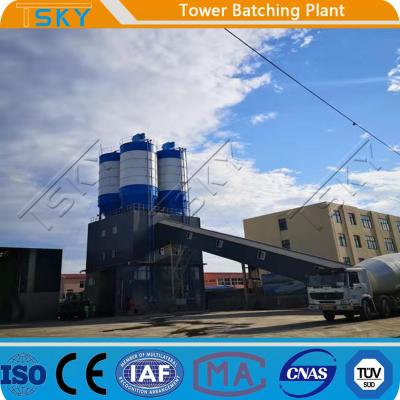 China 37KW Environmental Friendly HL60 Tower Batching Plant for sale