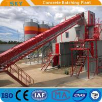 China HZS180 2x55KW 180m3/h Mobile Concrete Batching Plant for sale