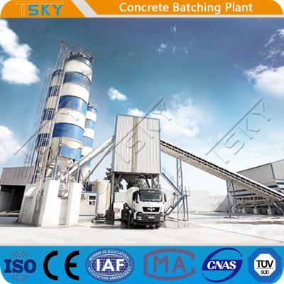 China Wet Continuous HZS120 Stationary Concrete Batching Plant for sale
