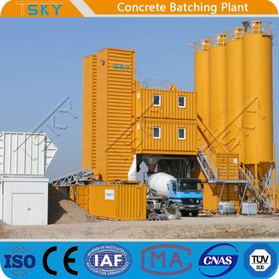 China Small Size HZS120 Mobile Concrete Batching Plant for sale