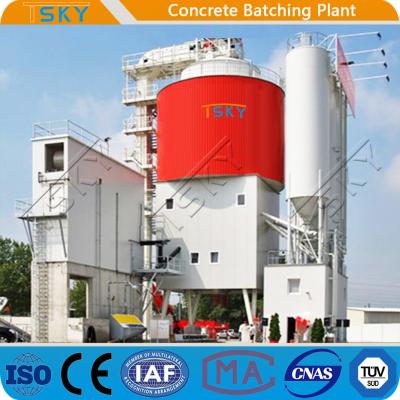 China High Aggregate Storage Silo Feeding HLS240 Tower Batching Plant for sale