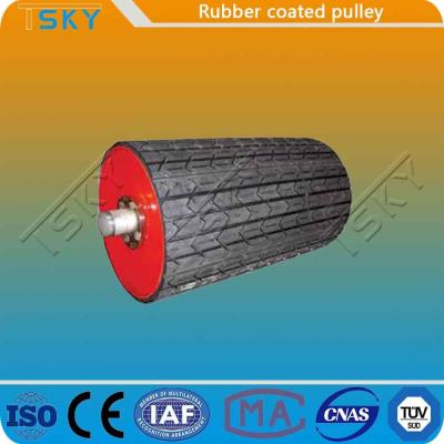 China Coal Mining Rubber Coated 25mm Conveyor Drum Pulley for sale